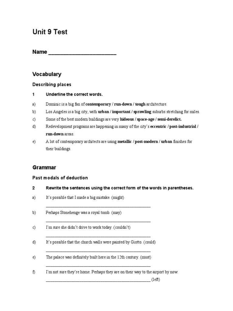 Unit 9 Test | PDF | Leonardo Da Vinci