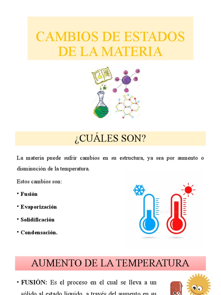 Cambios de Estados de La Materia | PDF