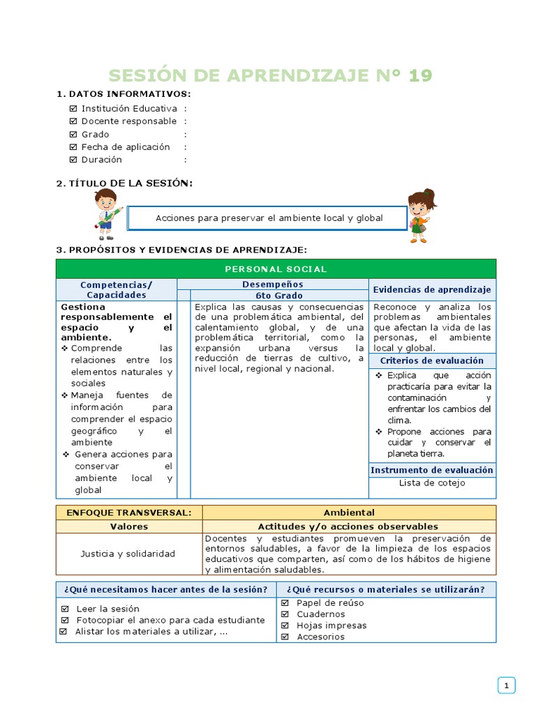 Sesiones de Aprendizaje - EDA IV Semana 3 | PDF | Evaluación | Aprendizaje