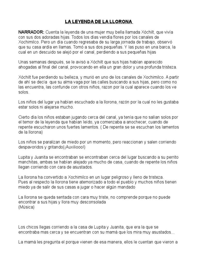 La Leyenda de La Llorona | PDF