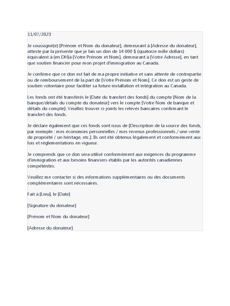 Attestation de Don | PDF