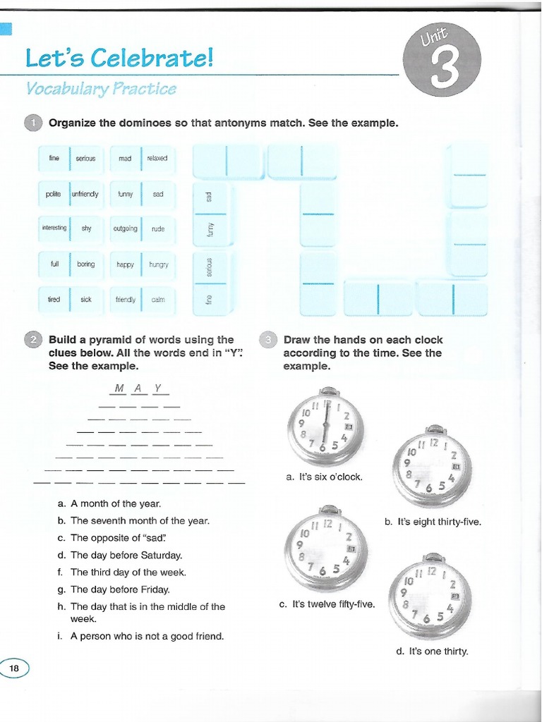 Workbook 1, Unit 3 | PDF