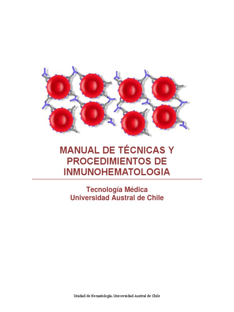 Manual de Técnicas y Procedimientos de Inmunohematología 2020 | PDF | Tipo de sangre | Anticuerpo