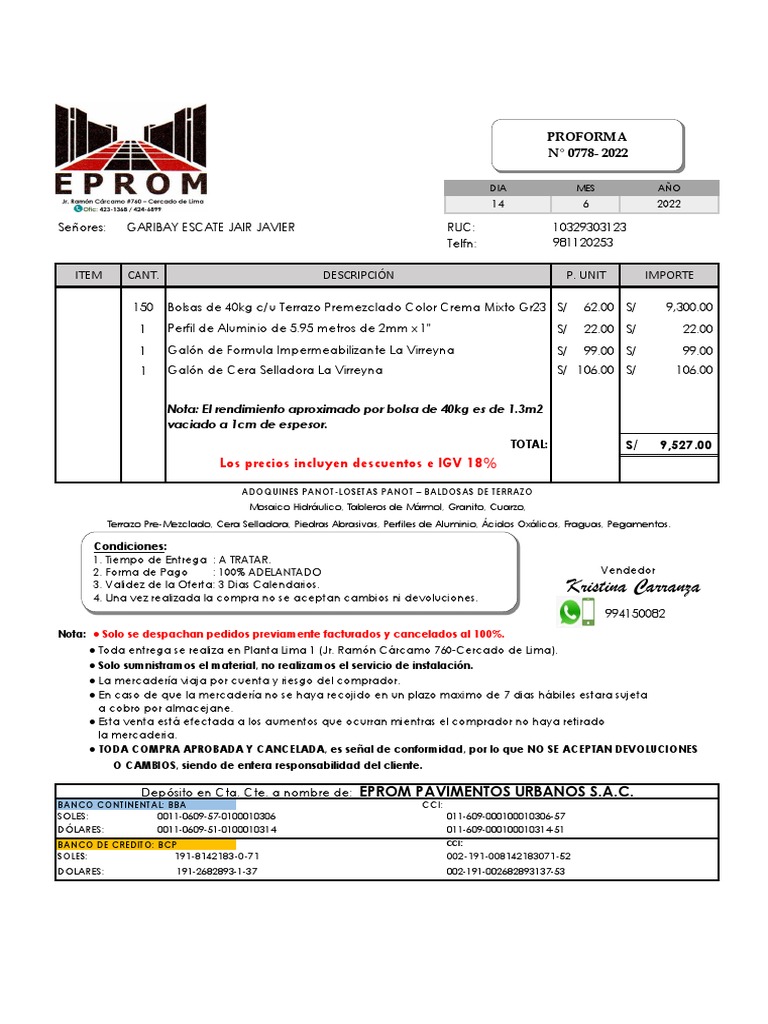 Proforma 778-2022 | PDF