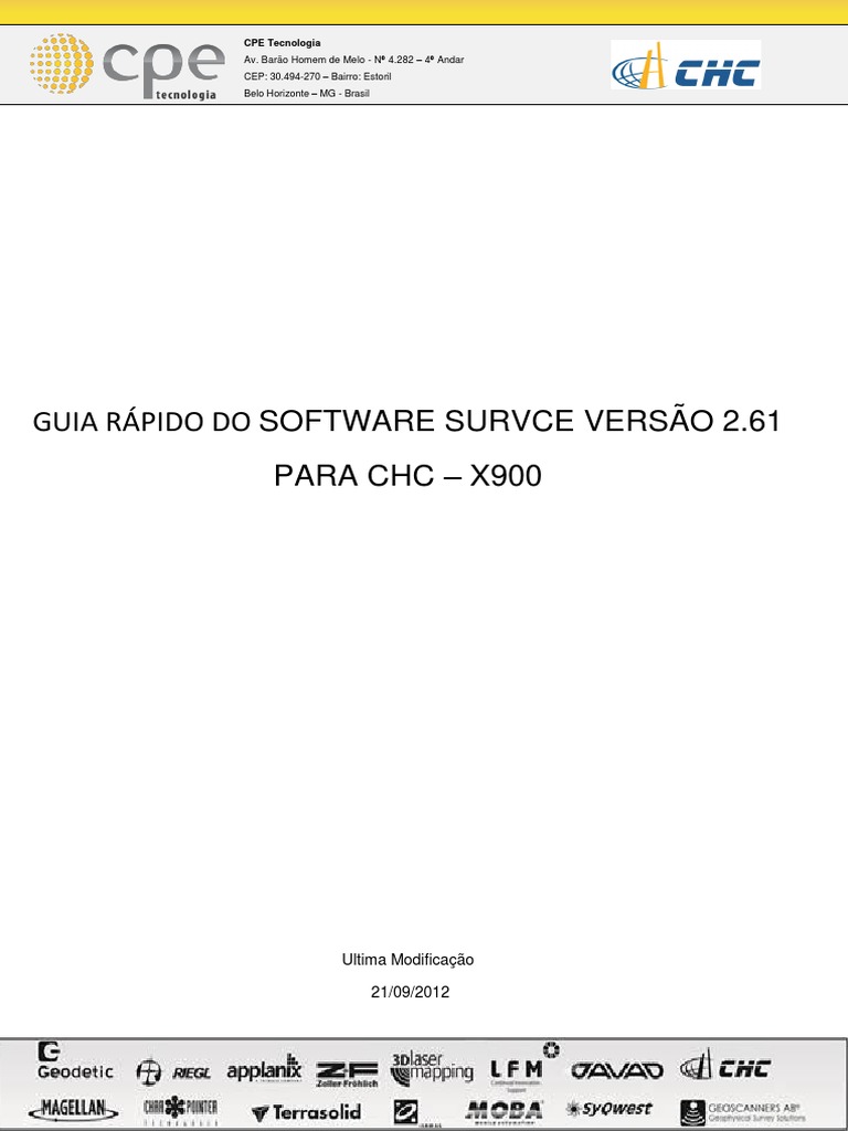 Guia SurvCE para CHC X900 | PDF | Arquivo de texto | Informática