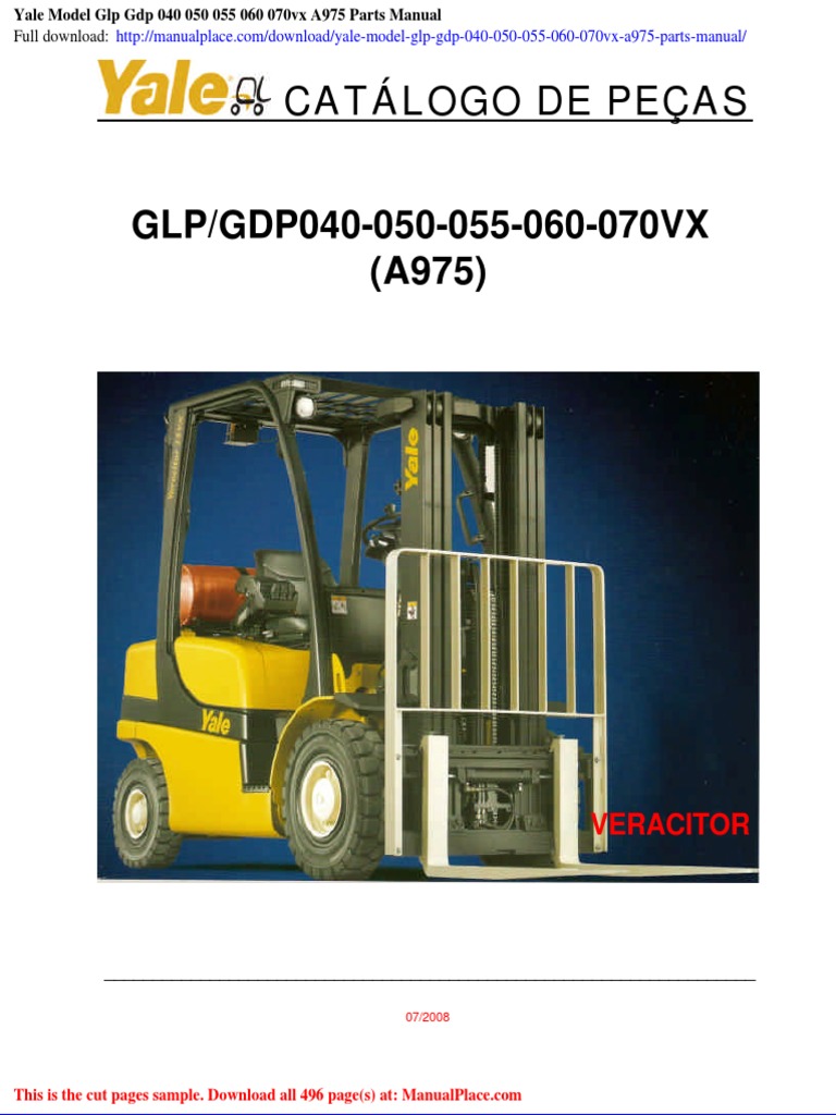 Yale Model GLP GDP 040 050 055 060 070vx A975 Parts Manual | PDF | Bens ...