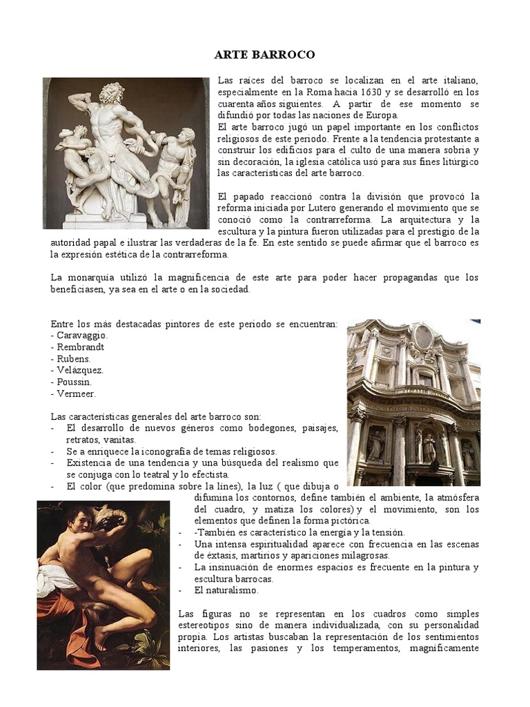 Arte Barroco y Renacimiento | PDF | Renacimiento | Barroco