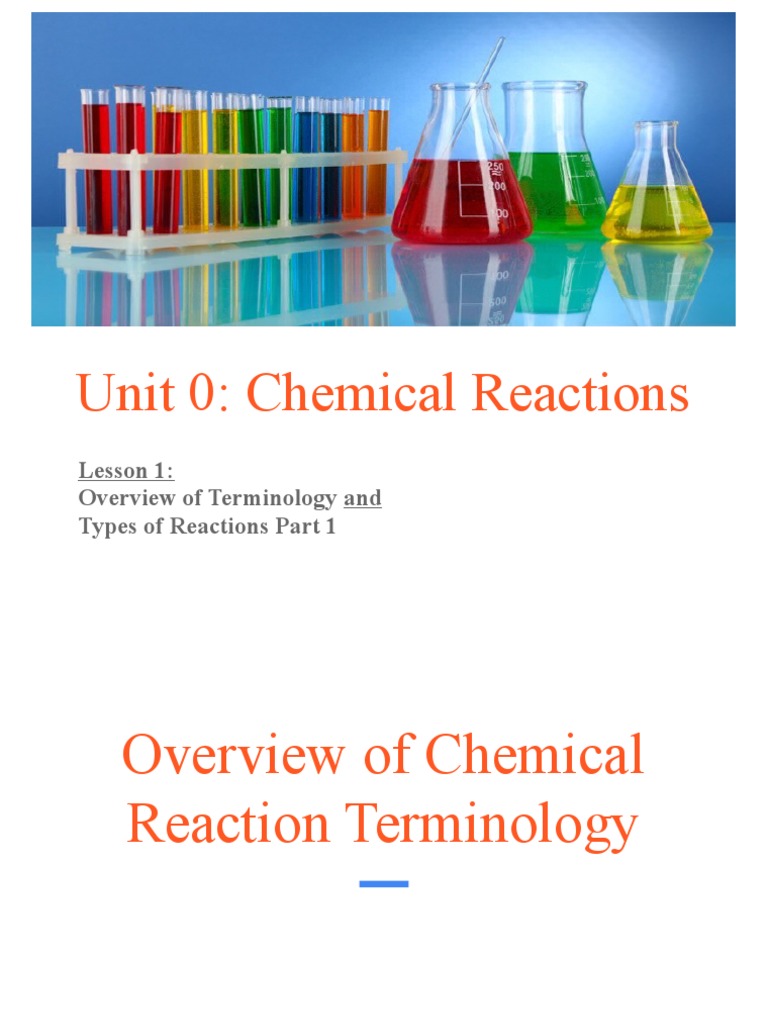 1 - Terminology and Types of Reactions Part 1 | PDF | Chemical ...