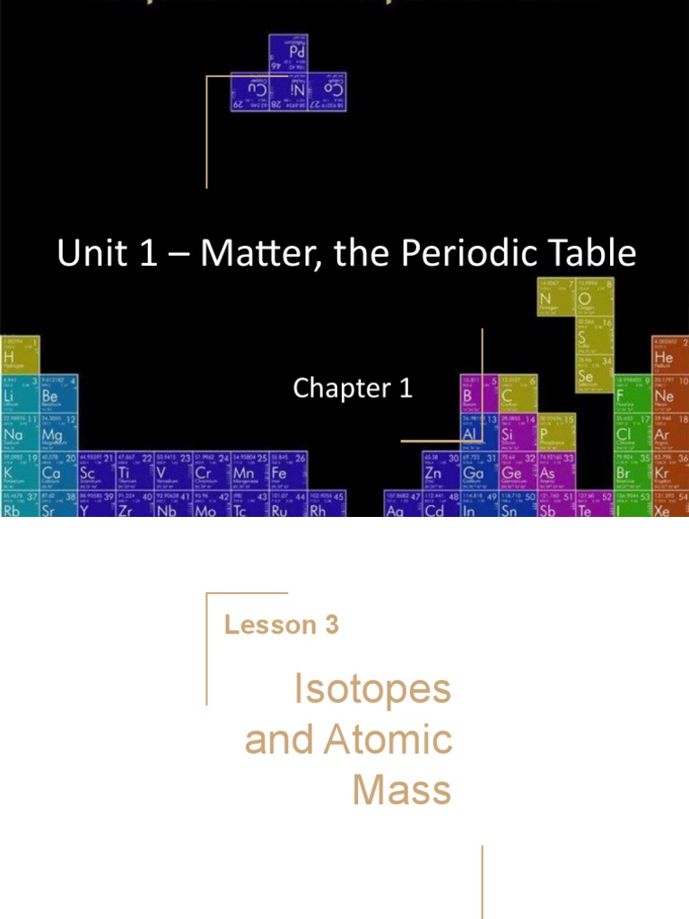 3 - Atomic Mass and Isotopes | PDF | Isotope | Radioactive Decay