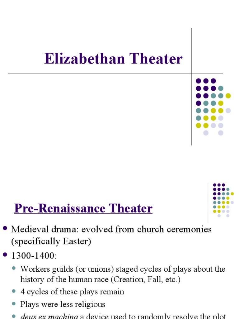 Overview of Elizabethan Theater History | PDF
