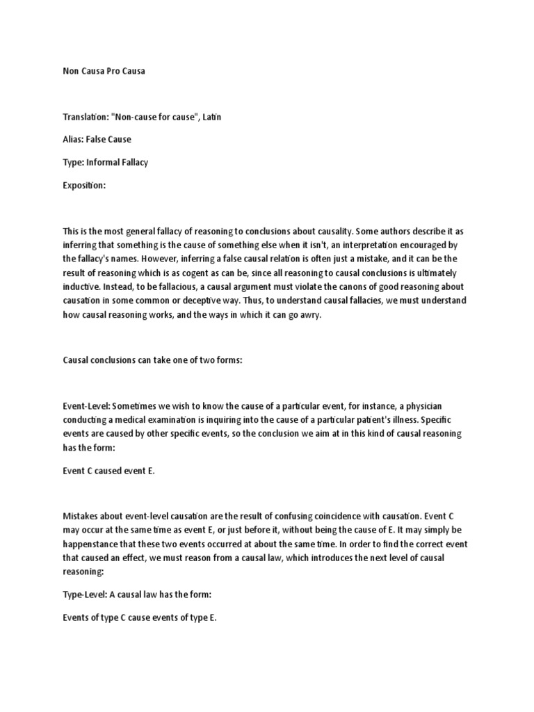 False Cause | PDF