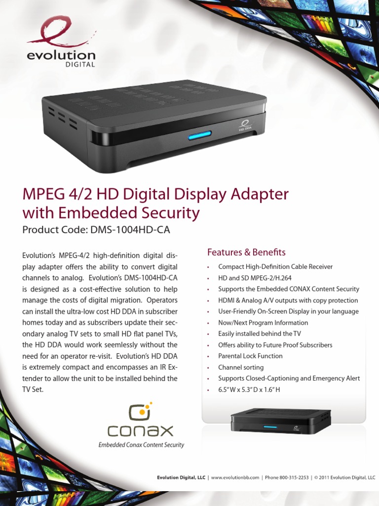 Evolution DMS-1004HD-CA (HD - DTA - CA - Slick - 5.5.11 - MX) | PDF ...