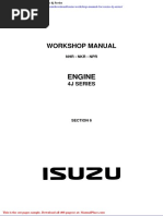 Hyundai Diesel Engine D4a d4d Shop Manual | PDF
