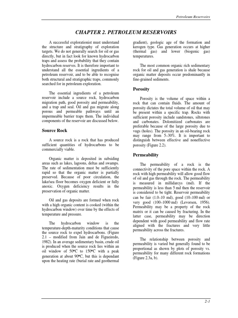 Petroleum Reservoirs | PDF | Petroleum Reservoir | Permeability (Earth Sciences)