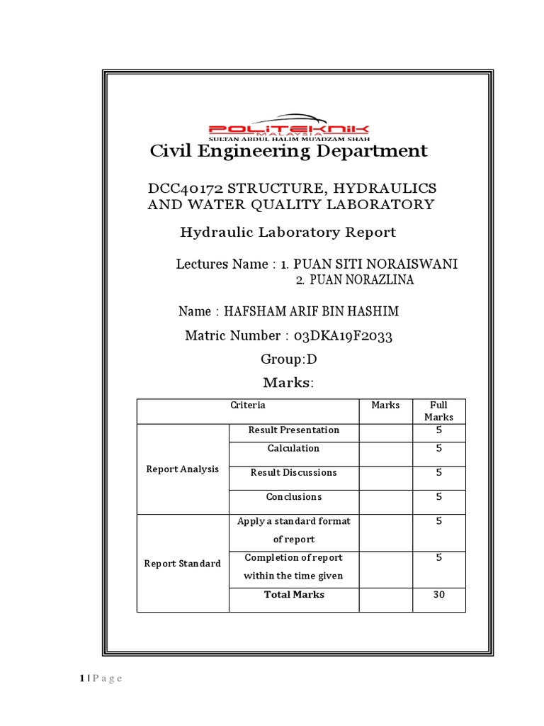 Experiment 3 | PDF | Fluid Dynamics | Pressure