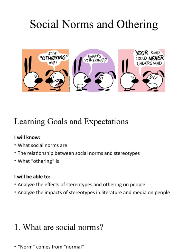Understanding Social Norms & Othering | PDF | Gender Role | Gender Studies