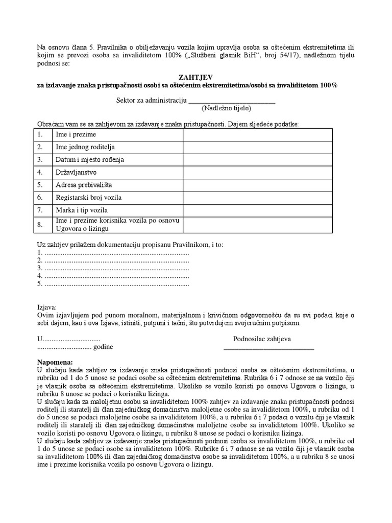 Obrasci Znak Pristupacnosti | PDF