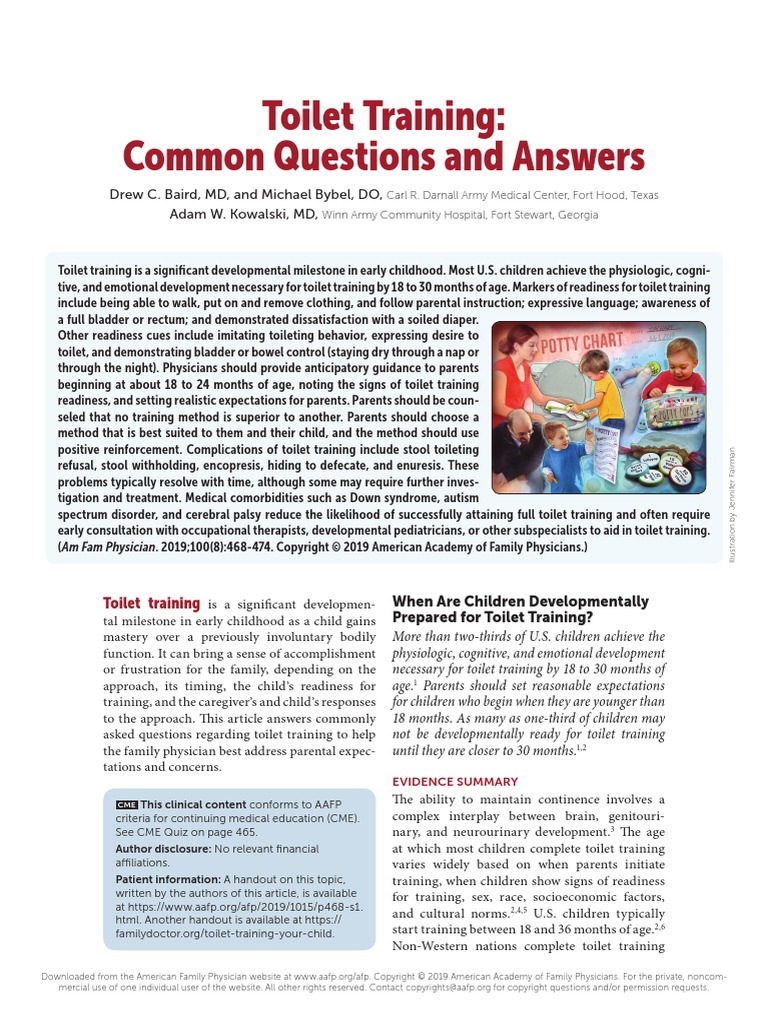 Toilet Training | PDF