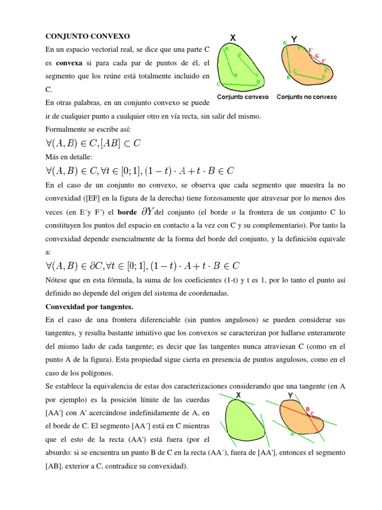 Conjunto Convexo | PDF | Conjunto convexo | Análisis matemático