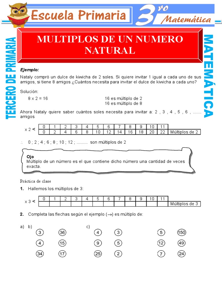 Multiplos-de-un-Numero-Natural-para-Tercero-de-Primaria | PDF