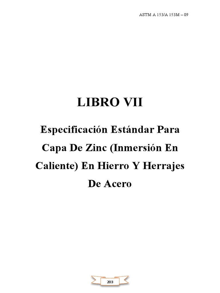 07 - Astm A153 | PDF | Zinc | Acero