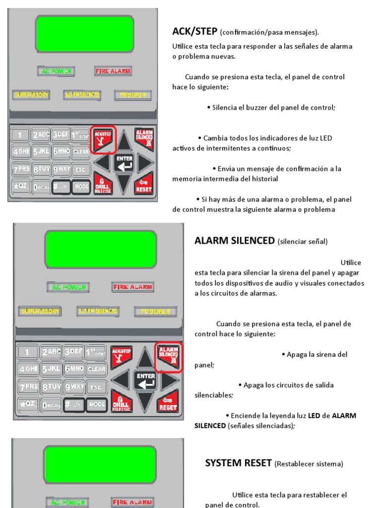 Operacion Panel Notifier RP-2002 | PDF