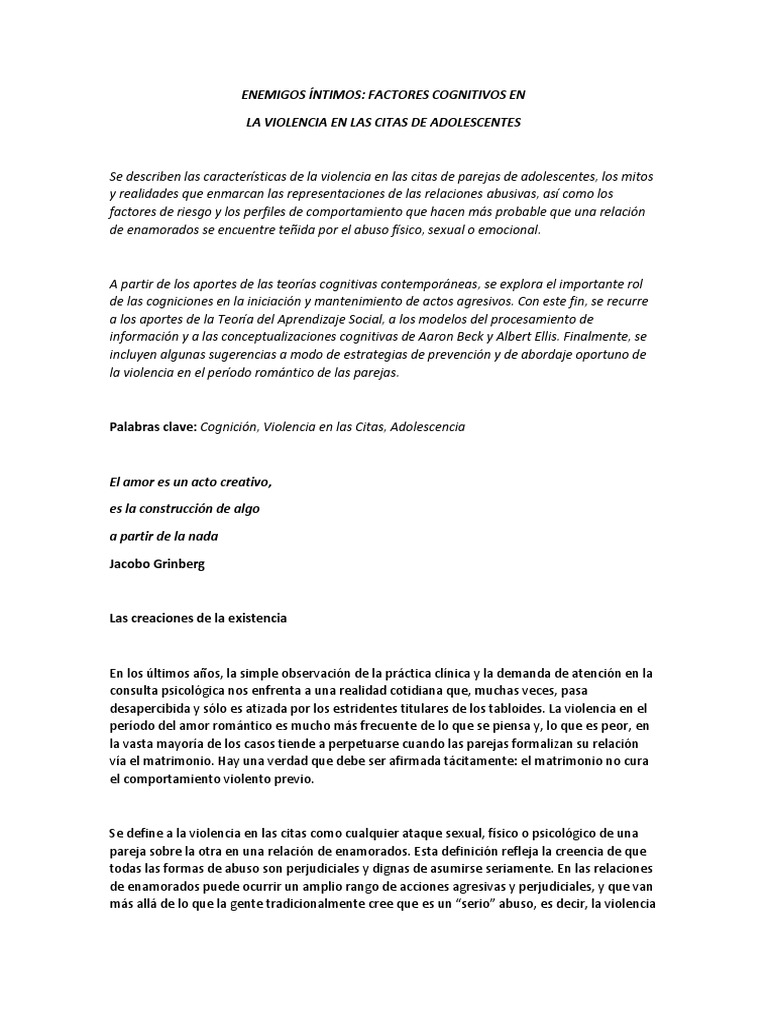 Enemigos Íntimos | PDF