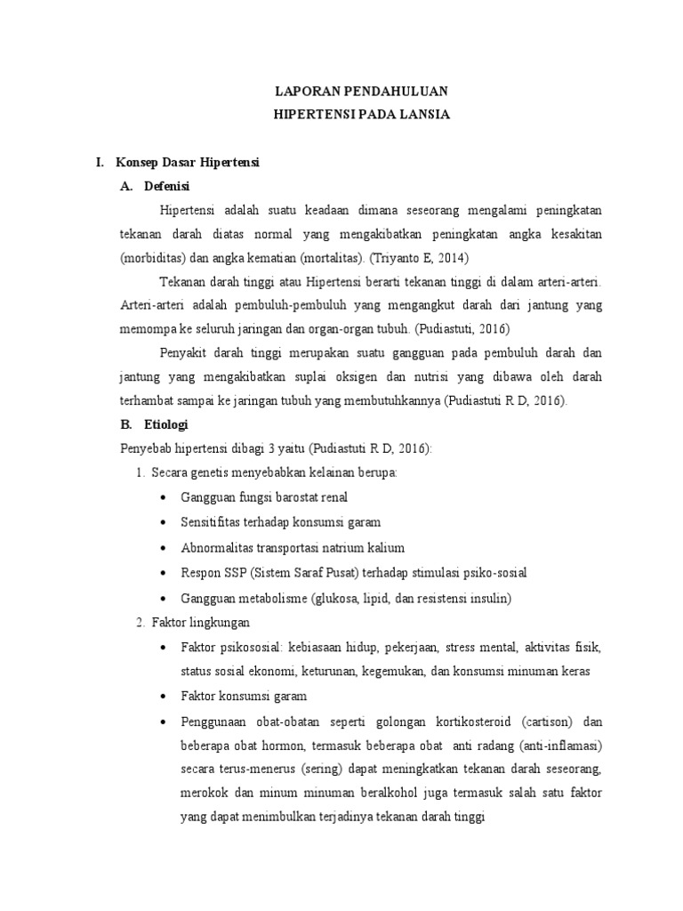 Laporan Pendahuluan Gerontik Fix | PDF