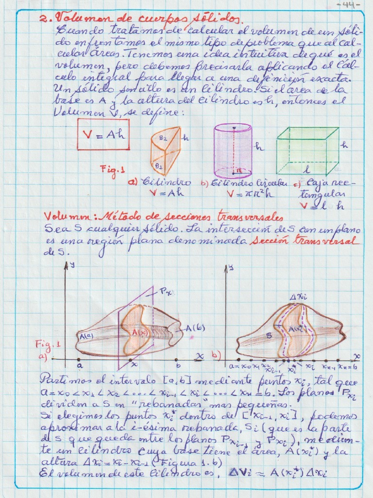 Volúmenes de Cuerpos Sólidos | PDF