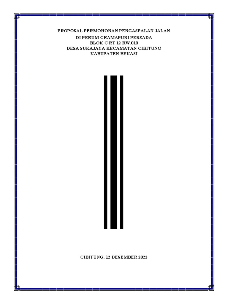 Proposal Jalan Aspal | PDF