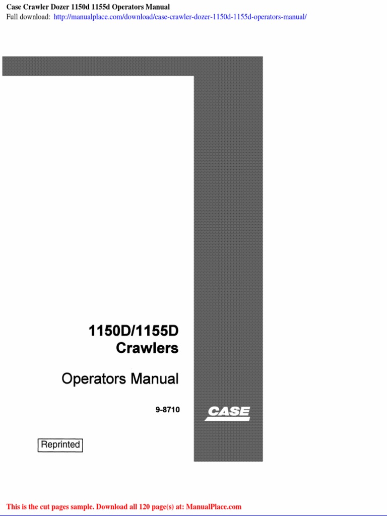Case Crawler Dozer 1150d 1155d Operators Manual | PDF