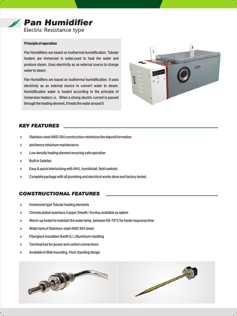 Pan Humidifier | PDF | Water | Electricity