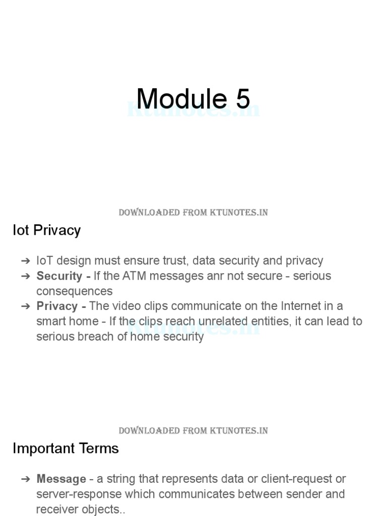 Iot - M5 | PDF | Internet Of Things | Computer Network