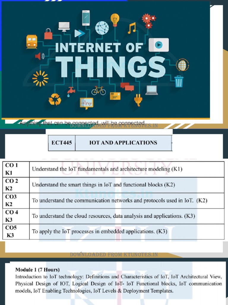 Iot - M1 | PDF | Internet Of Things | Wireless Sensor Network