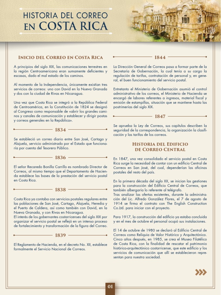 Historia del Servicio Postal en Costa Rica | PDF | Correo | Costa Rica