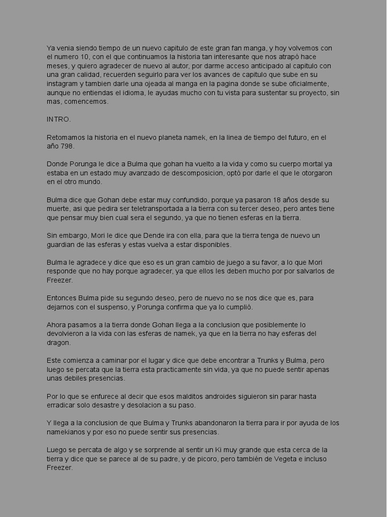 Dragon Ball New Hope: Capítulo 10 | PDF | esfera del dragón