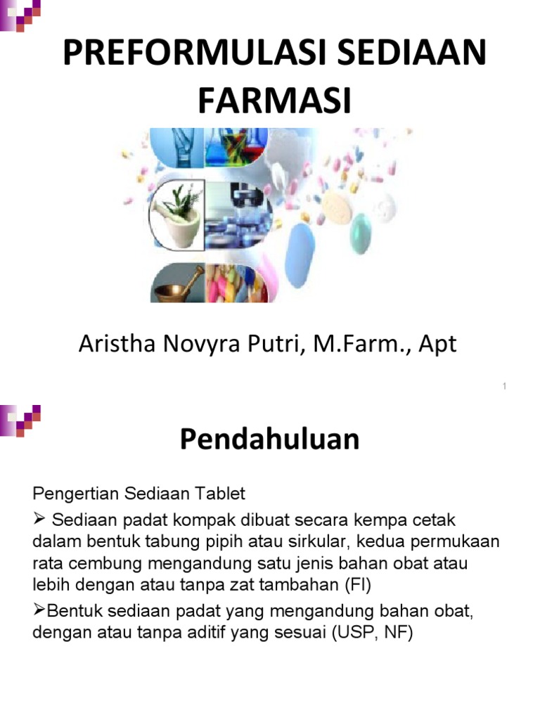 Preformulasi Sediaan Farmasi | PDF