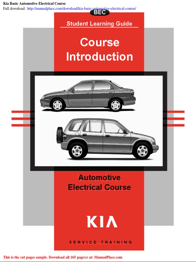 Kia Basic Automotive Electrical Course | PDF | Learning | Troubleshooting