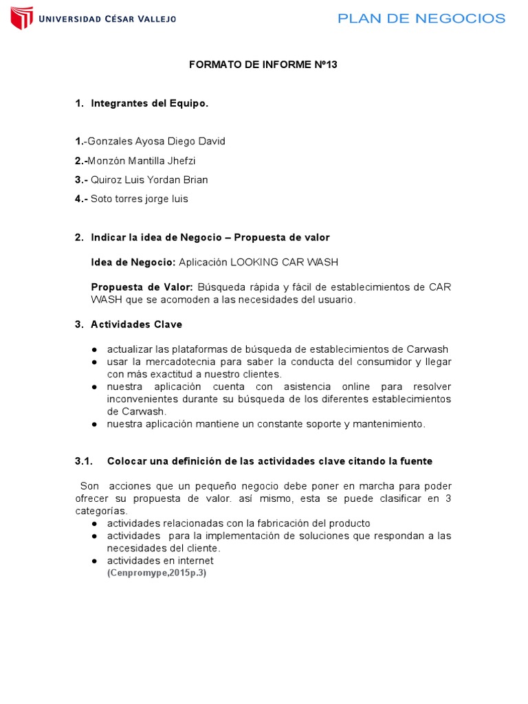 Formato de Informe 13 | PDF