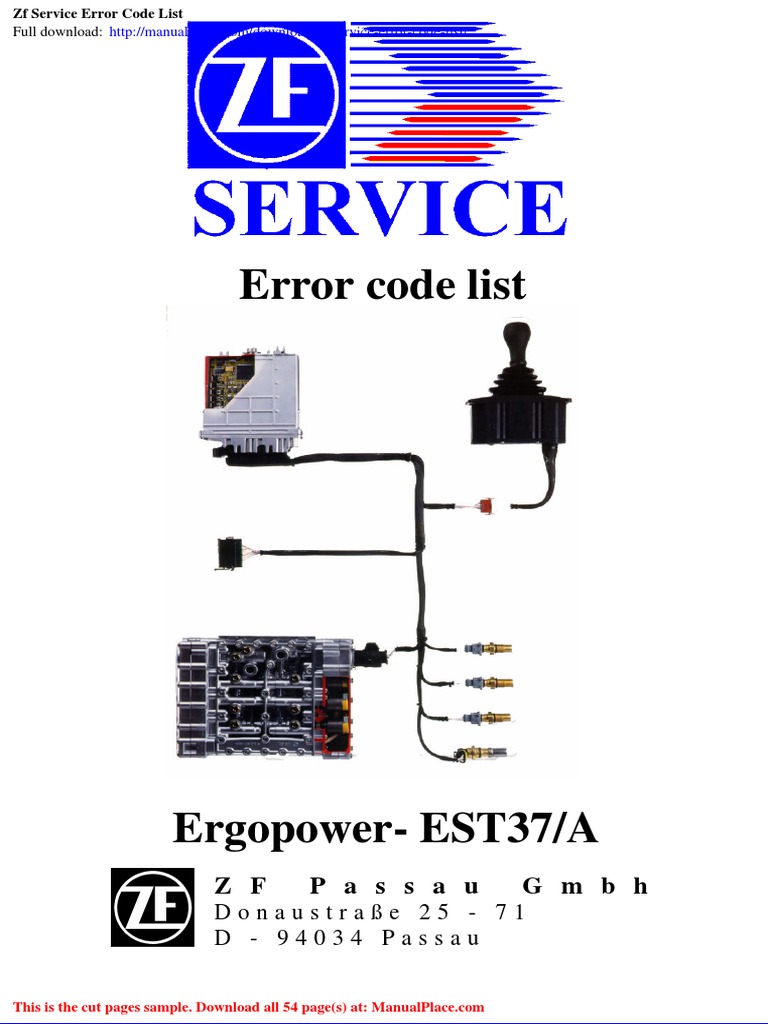 ZF Transmission Fault Codes Overview | PDF