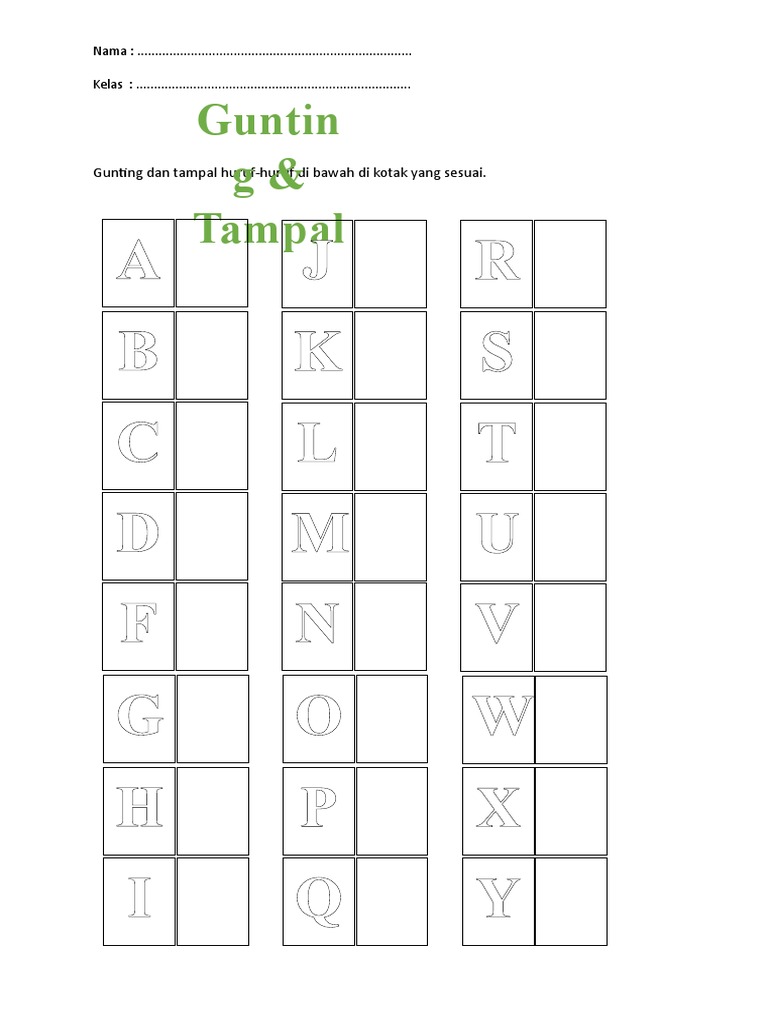 Gunting Dan Tampal Huruf | PDF