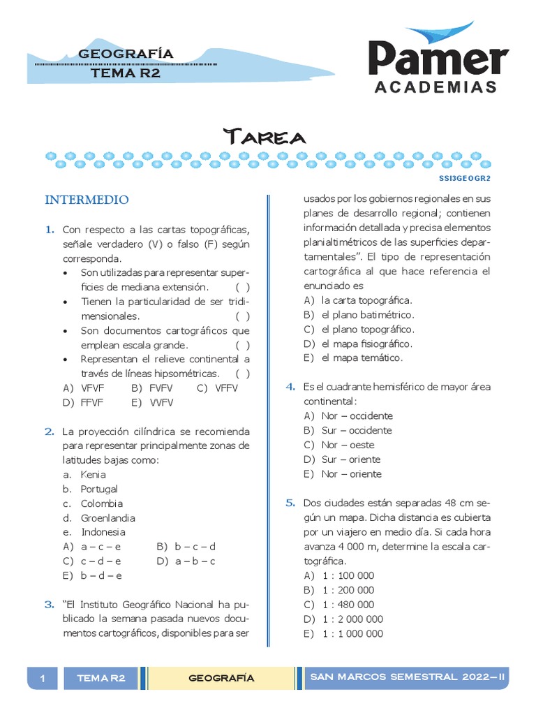 Geografia Sem R2 Tarea | PDF | Mapa | Temblores