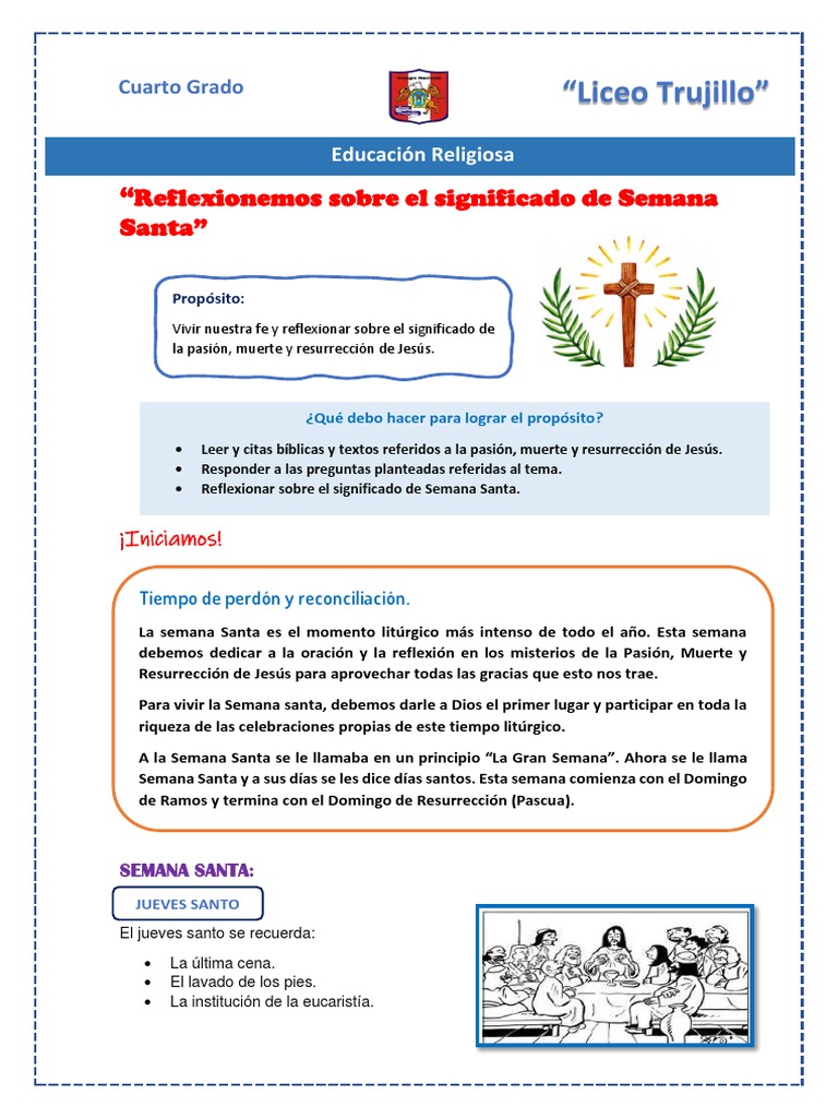 Semana Santa | PDF | Pascua de Resurrección | Última cena