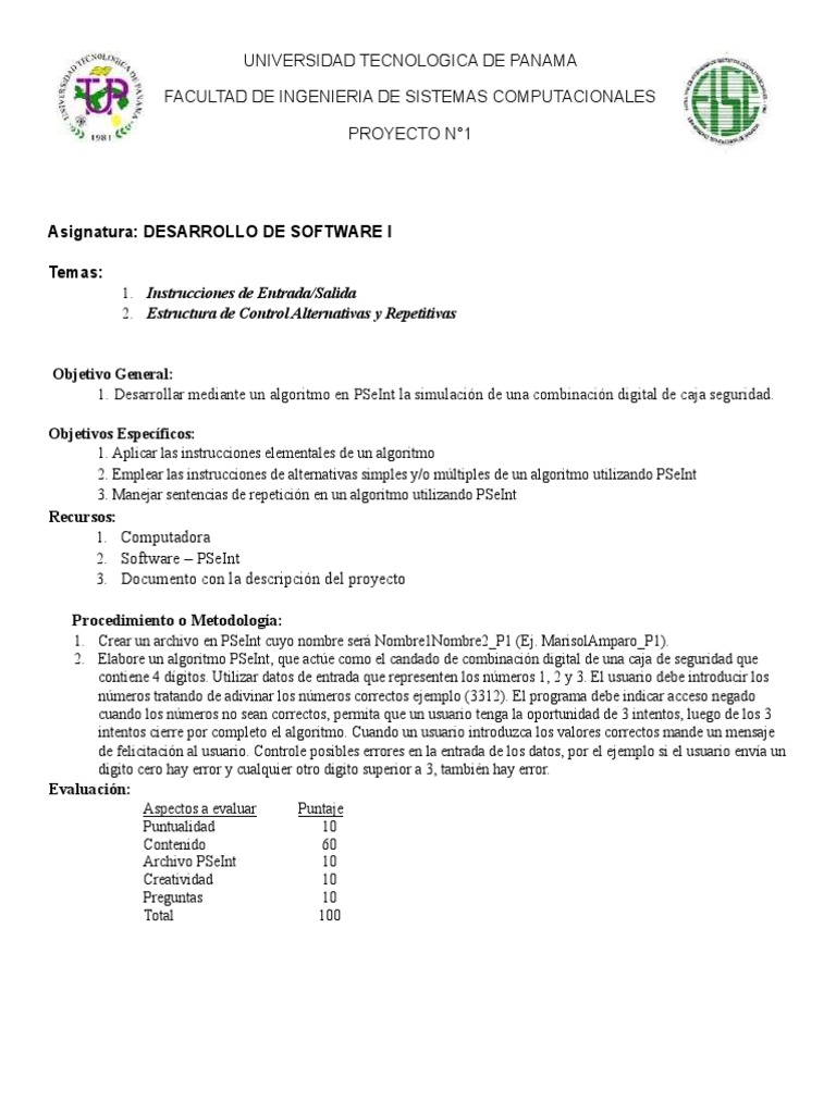Proyecto 1 | PDF | Algoritmos | Archivo de computadora