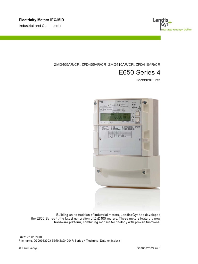 E650 Series 4 Industrial Meter Data | PDF