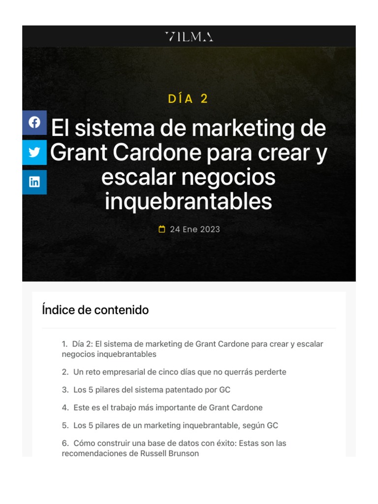 NewEl Sistema de Marketing de Grant Cardone | PDF | Marketing ...