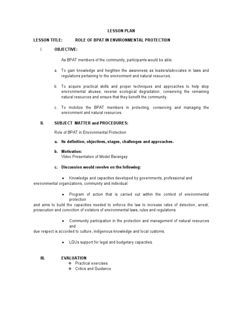 Roles of BPATs | PDF