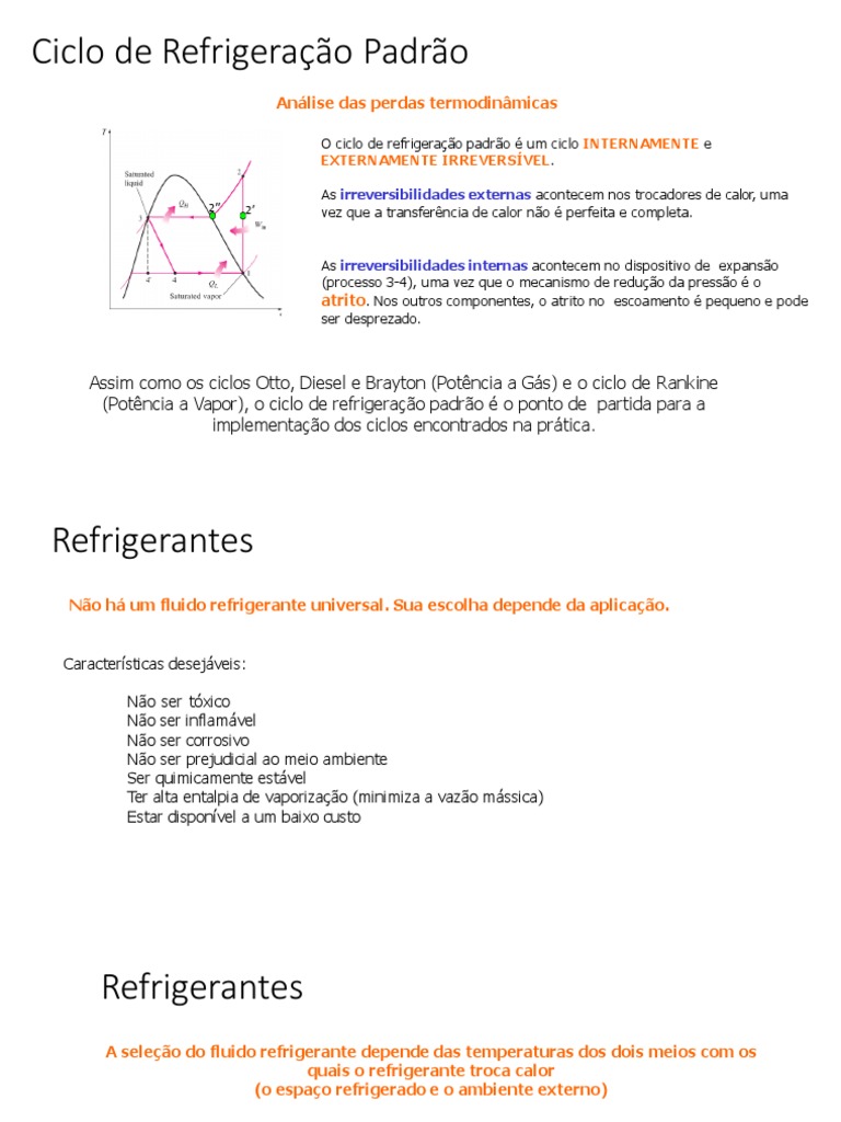 Ciclo de Refrigeração Padrão | PDF | Refrigeração | Ciências Físicas