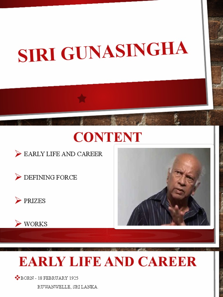 Siri Gunasinghe: Sri Lankan Author | PDF | Art