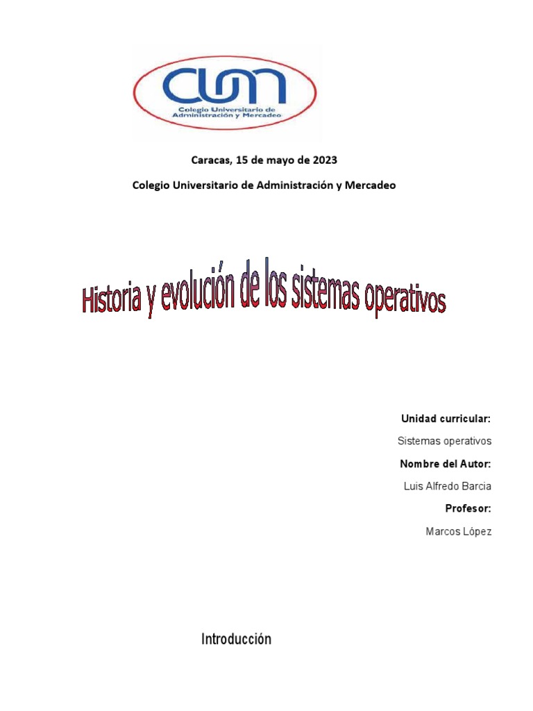 Características de los Sistemas Operativos | PDF | Sistema operativo | Unix